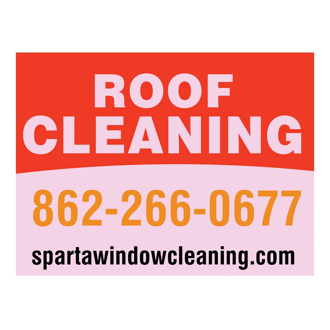 Lawn Sign | With Curved Bottom Line | Shop WCR – WindowCleaner.com