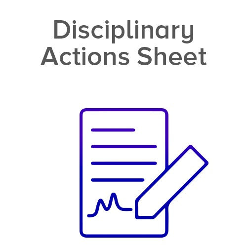 Disciplinary Actions Sheet | Downloadables | Shop WCR – WindowCleaner.com