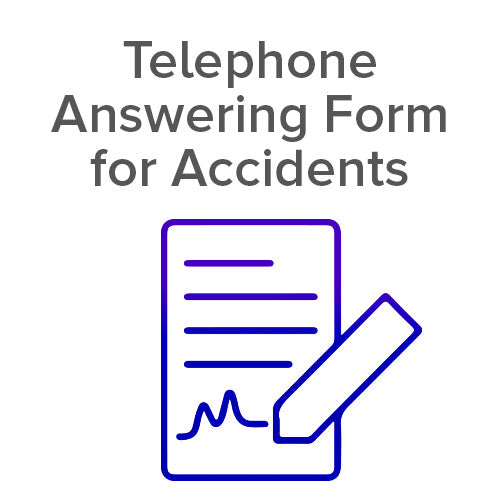 Telephone Answering Form for Accidents | Downloadables | Shop WCR ...